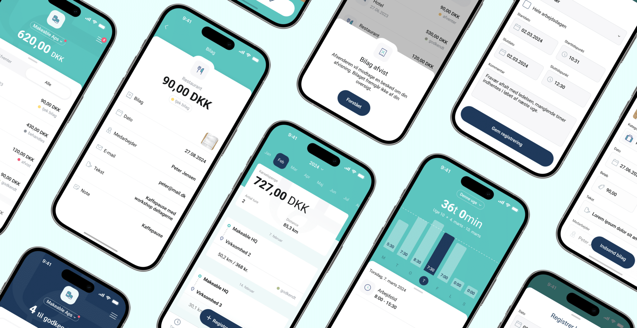 App design for Uniconta Work App - Makeable ApS